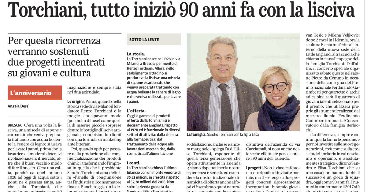 Torchiani, tutto iniziò 90 anni fa con la lisciva | Rassegna Accademia